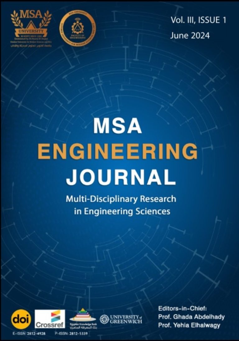 MSA Engineering Journal – October University for Modern Sciences and Arts