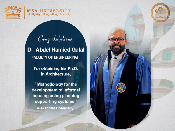 MSA Congratulates Dr. Abdel Hamied on His Ph.D. in Architecture ...